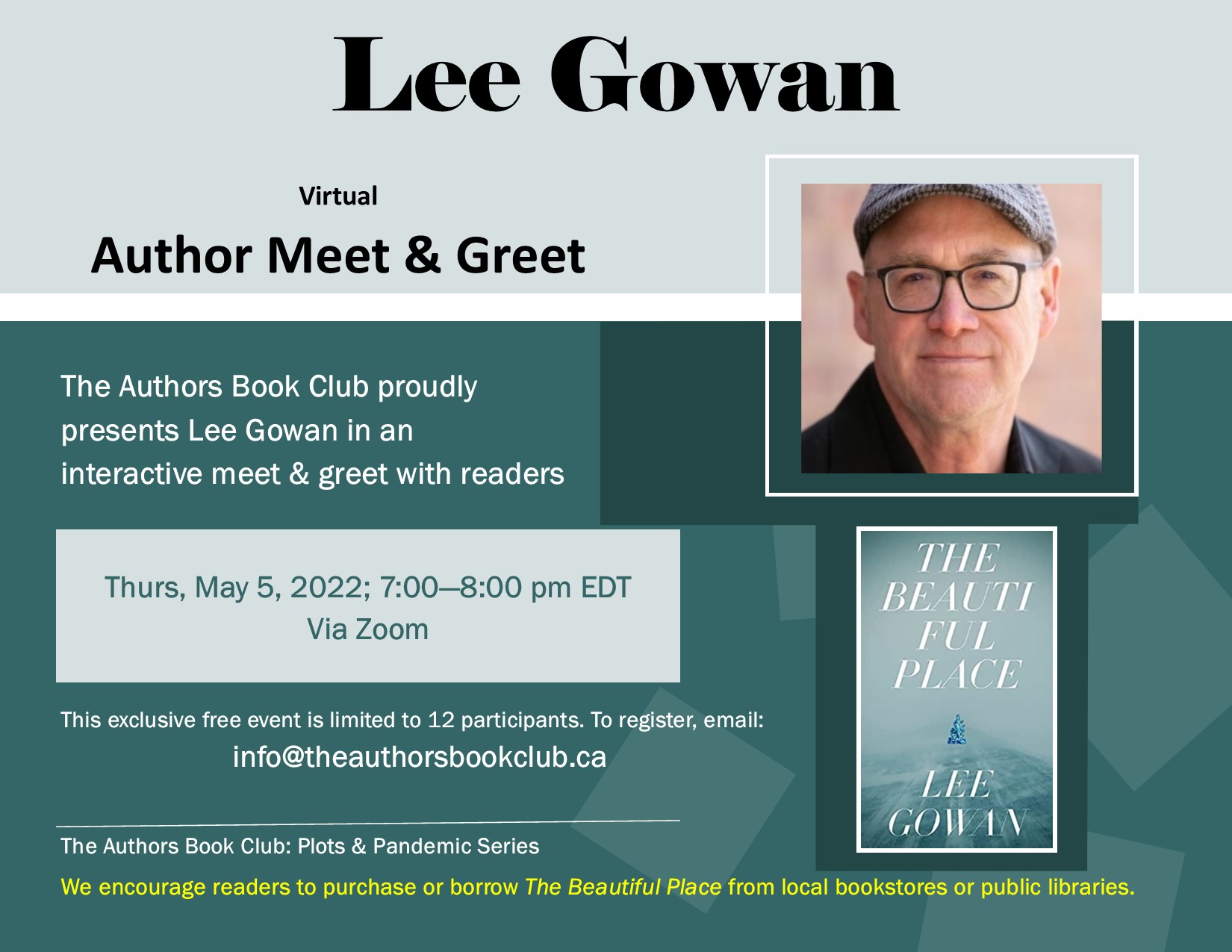 Plots & Pandemic: Virtual Meet & Greet with Lee Gowan | The Authors ...